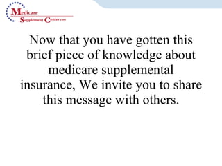 Understanding medicare supplemental insurance | PPS