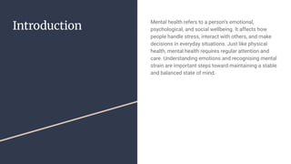 Understanding Mental Health and Emotional Wellbeing in Modern Life | PDF