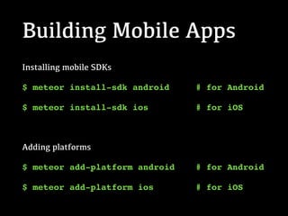 Understanding meteor | PDF | Web Development | Internet