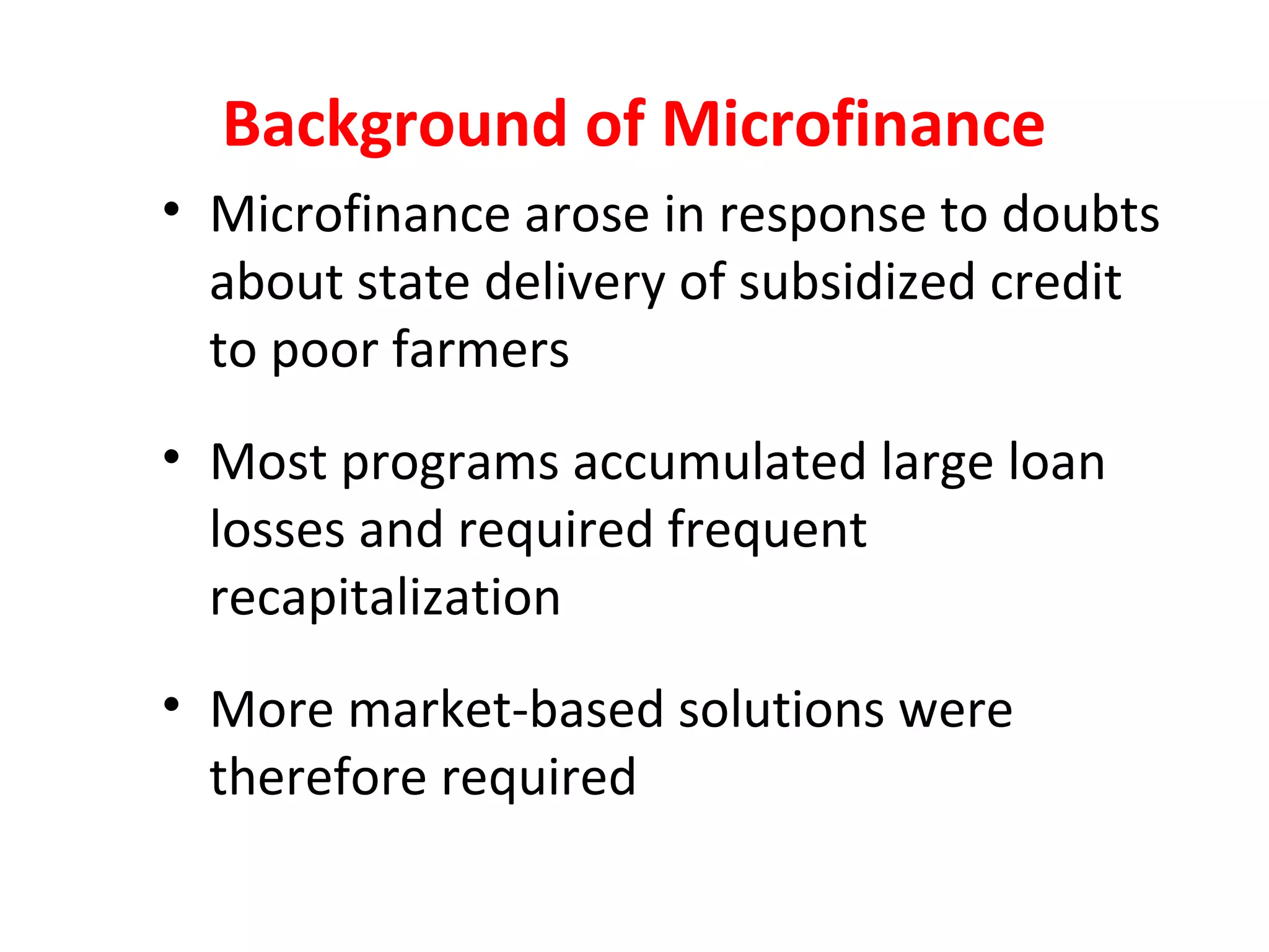 Understanding microfinance bank and clients | PPT