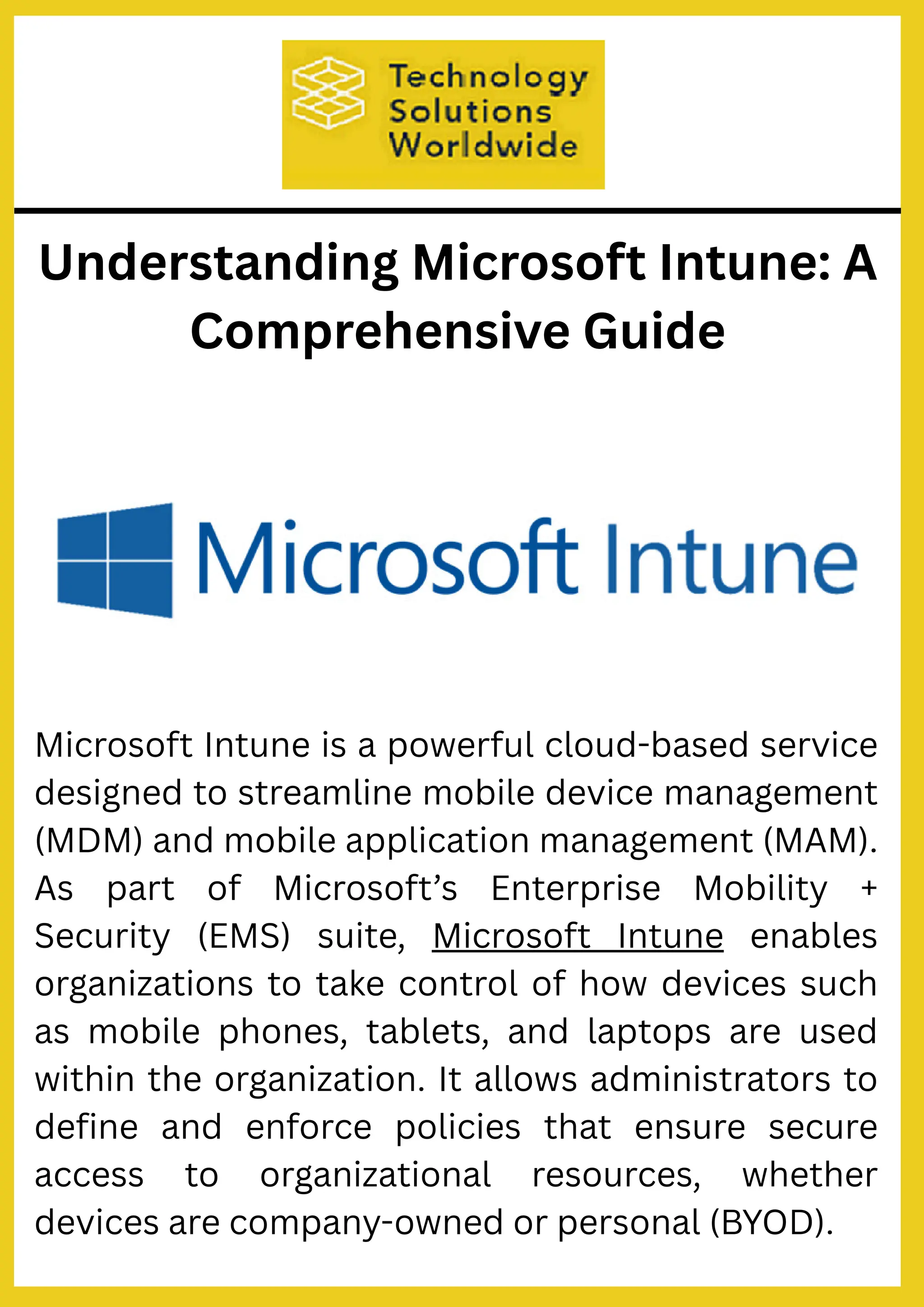 Understanding Microsoft Intune: A Comprehensive Guide | PDF