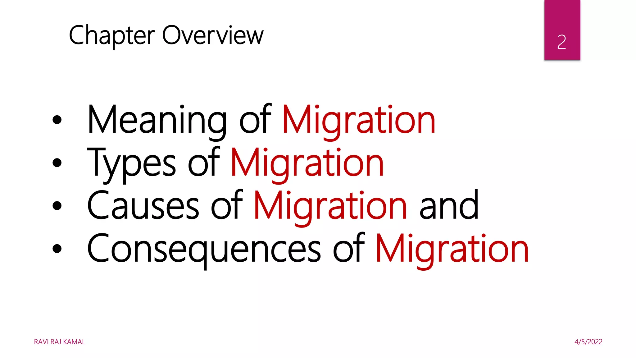 Understanding Migration, Geography 12 | PPTX