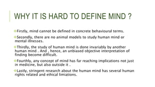 Understanding mind and behavior Class 11 PSYCHOLOGY | PPTX