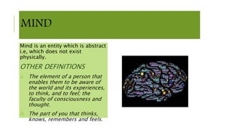 Understanding mind and behavior Class 11 PSYCHOLOGY | PPTX