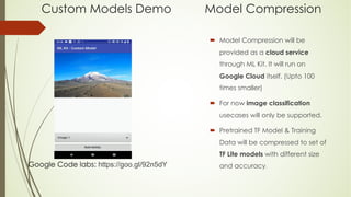 Understanding ML kit offerings in android | PPT