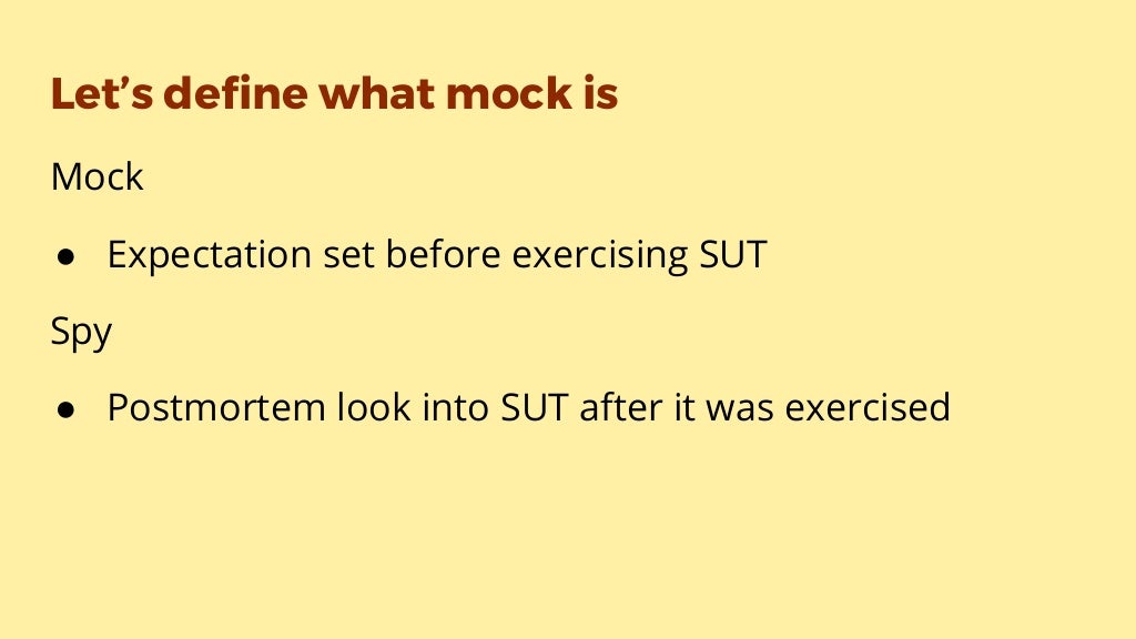 Understanding Mocks