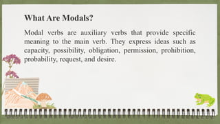 Understanding Modal Verbs with its types | PPTX