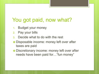 Personal Finance Basics | PPTX
