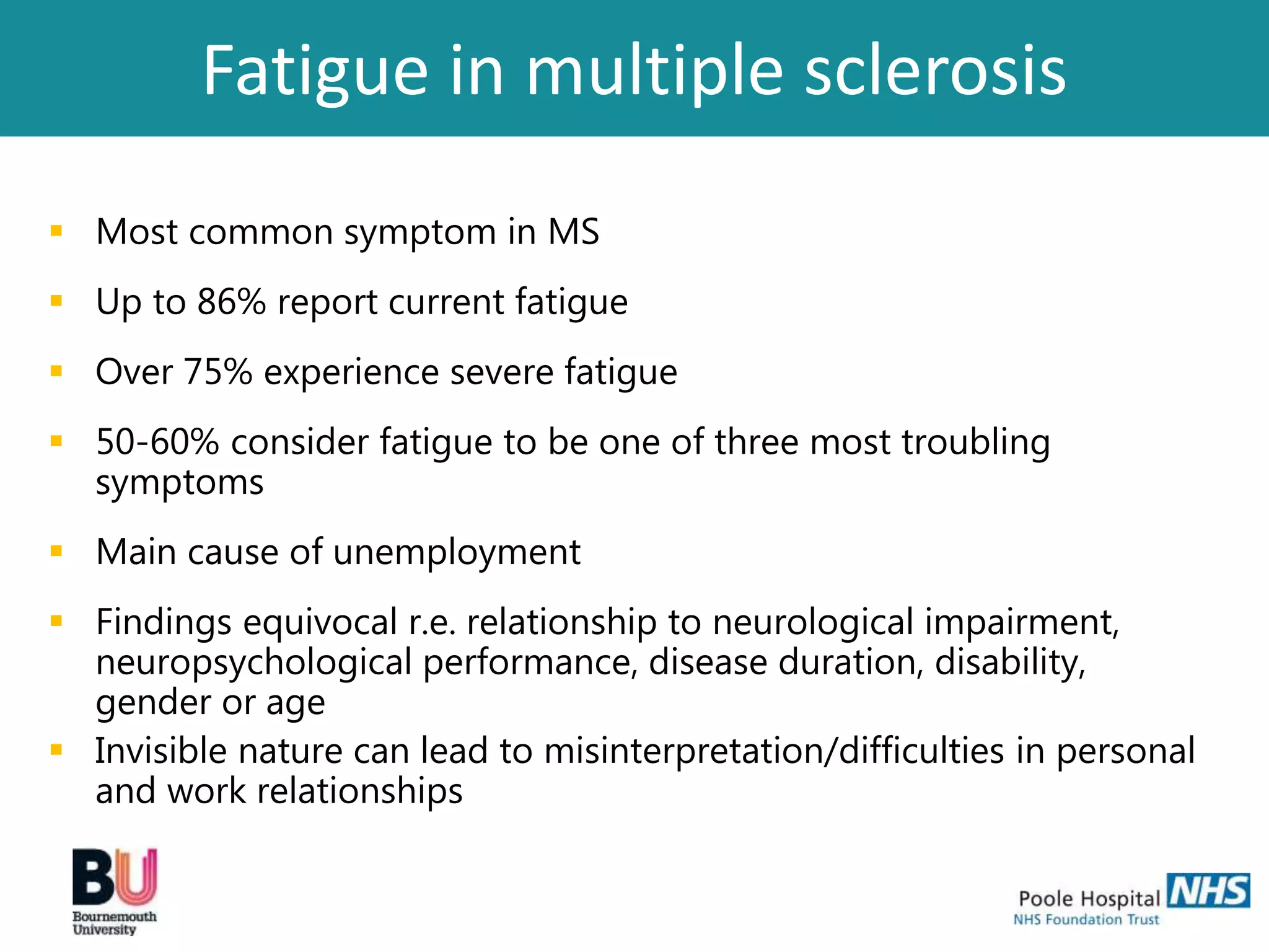 Understanding fatigue and an introduction to the FACETS programme | PPTX