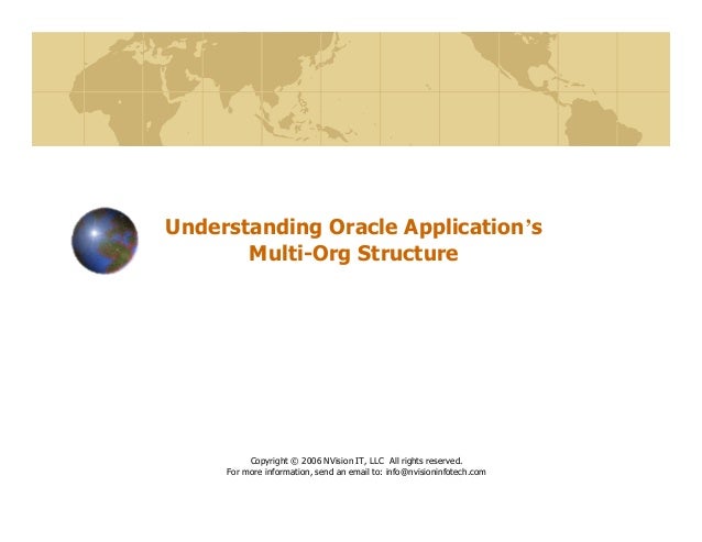 Understanding Multi Org Structure In Oracle Apps