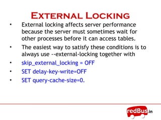 Understanding MySql locking issues | PPT