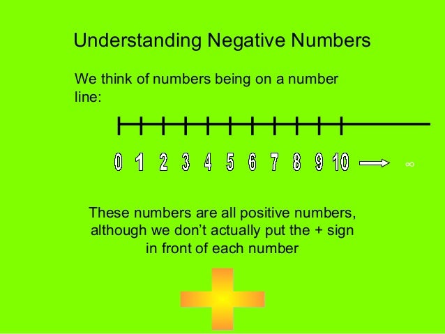 Understanding negative numbers