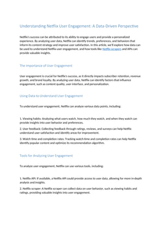 Understanding Netflix User Engagement.docx