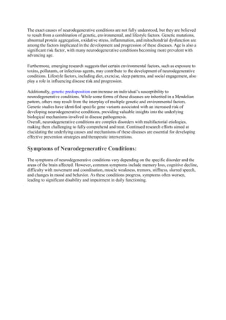 Understanding Neurodegenerative Conditions: Causes, Symptoms, and ...