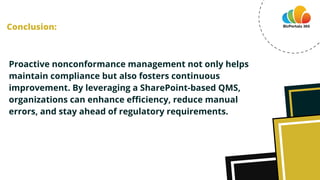 Understanding Nonconformance in QMS: Causes, Impact, and Prevention | PDF