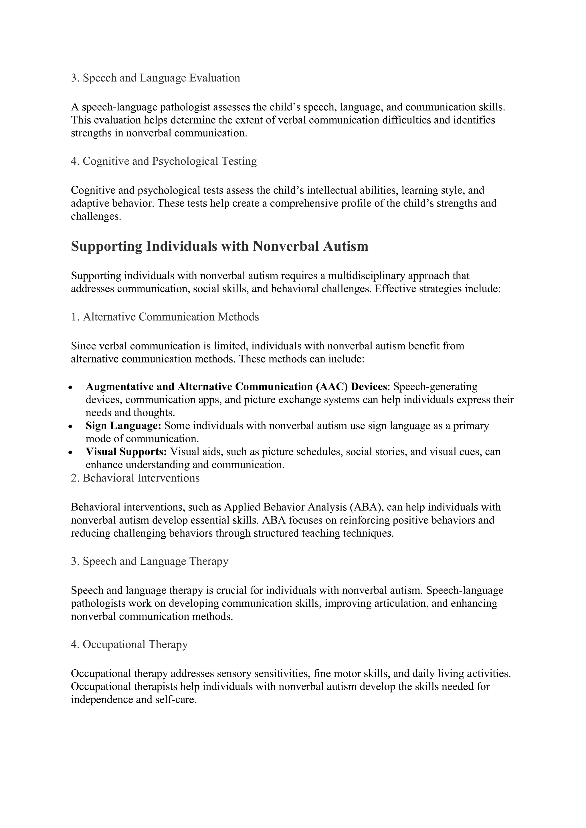 Nonverbal Autism: Causes, Symptoms, and Support Strategies | The ...