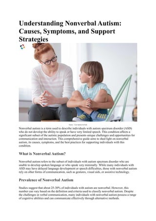 Nonverbal Autism: Causes, Symptoms, and Support Strategies | The ...