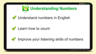 Understanding numbers - 数字を理解する | PPTX