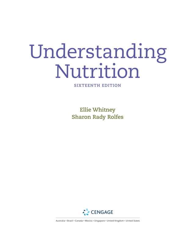 Understanding Nutrition, 16th Edition pdf | PDF | Healthy Cooking and ...
