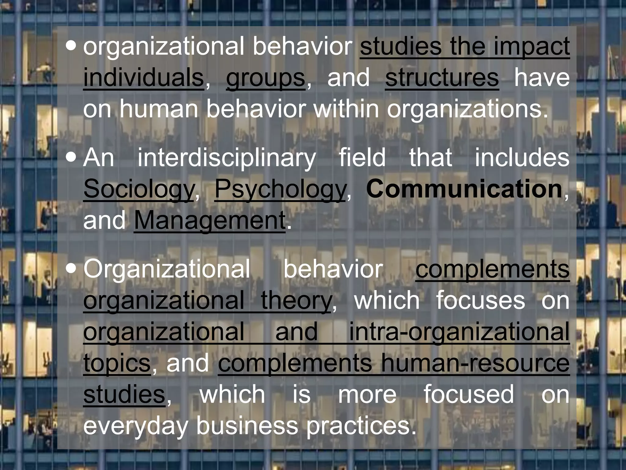 Understanding Organizational Behavior | PPTX