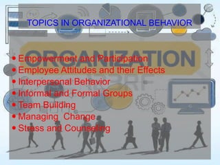 Understanding Organizational Behavior | PPTX