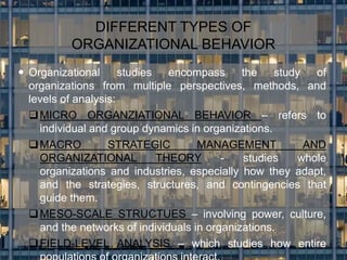 Understanding Organizational Behavior | PPTX