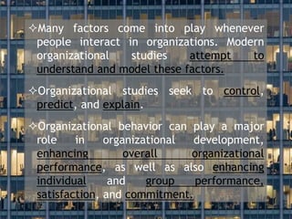Understanding Organizational Behavior | PPTX