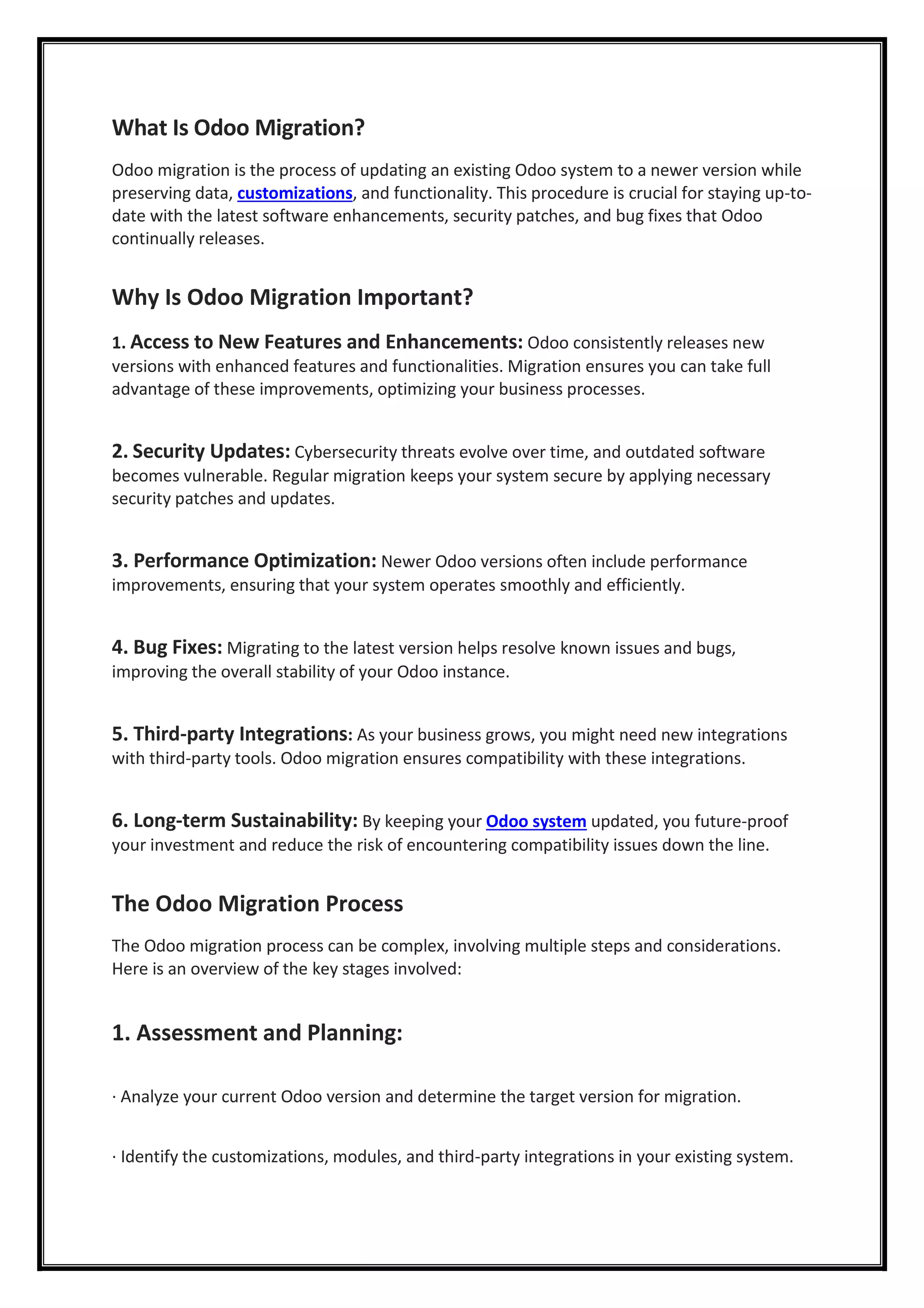 Understanding Odoo Migration: A Comprehensive Guide | PDF Understanding Odoo Migration: A Comprehensive Guide | PDF