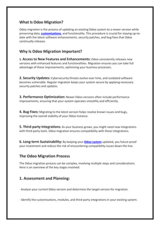 Understanding Odoo Migration: A Comprehensive Guide | PDF