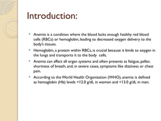 Understanding of Anemia. Types,causes and symptoms. | PPT