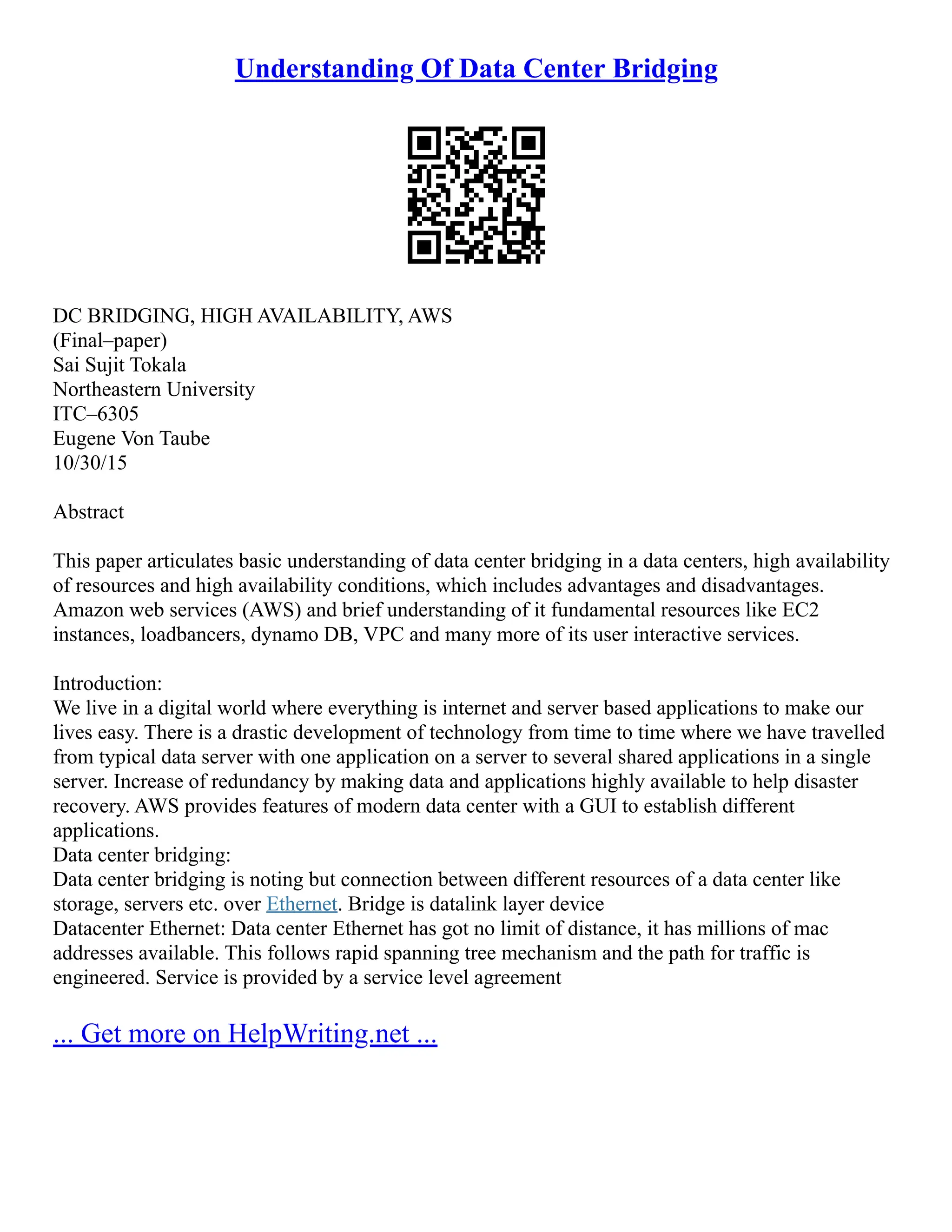 Understanding Of Data Center Bridging | PDF