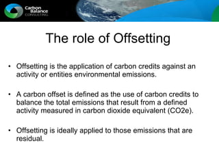 Understanding offsets overview 2009 | PPT | Environmental Services ...
