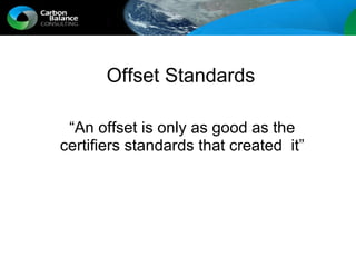 Understanding offsets overview 2009 | PPT | Environmental Services ...