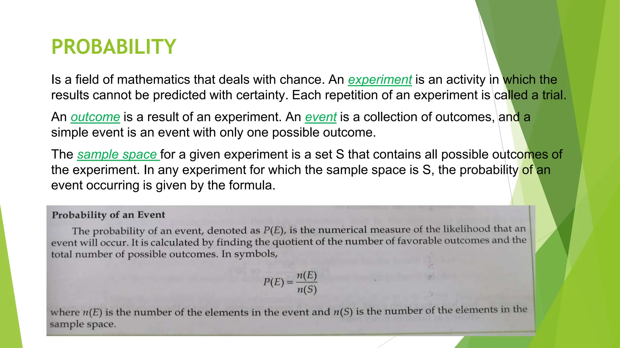 GRADE 11 STATISTICS AND PROBABILITY. UNDERSTANDING OF PROBABILITY.pptx