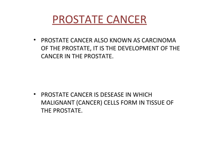 Understanding of prostate cancer | PPT