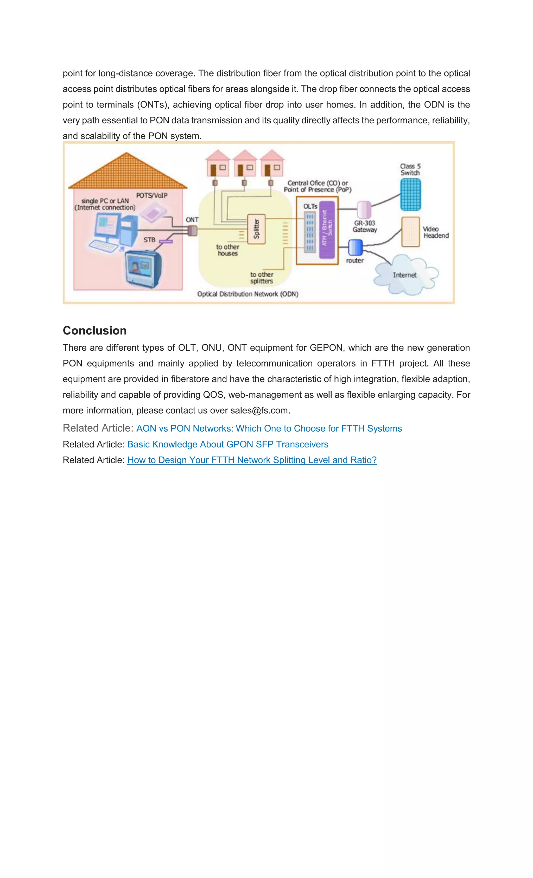 Understanding olt, onu, ont and odn full | PDF