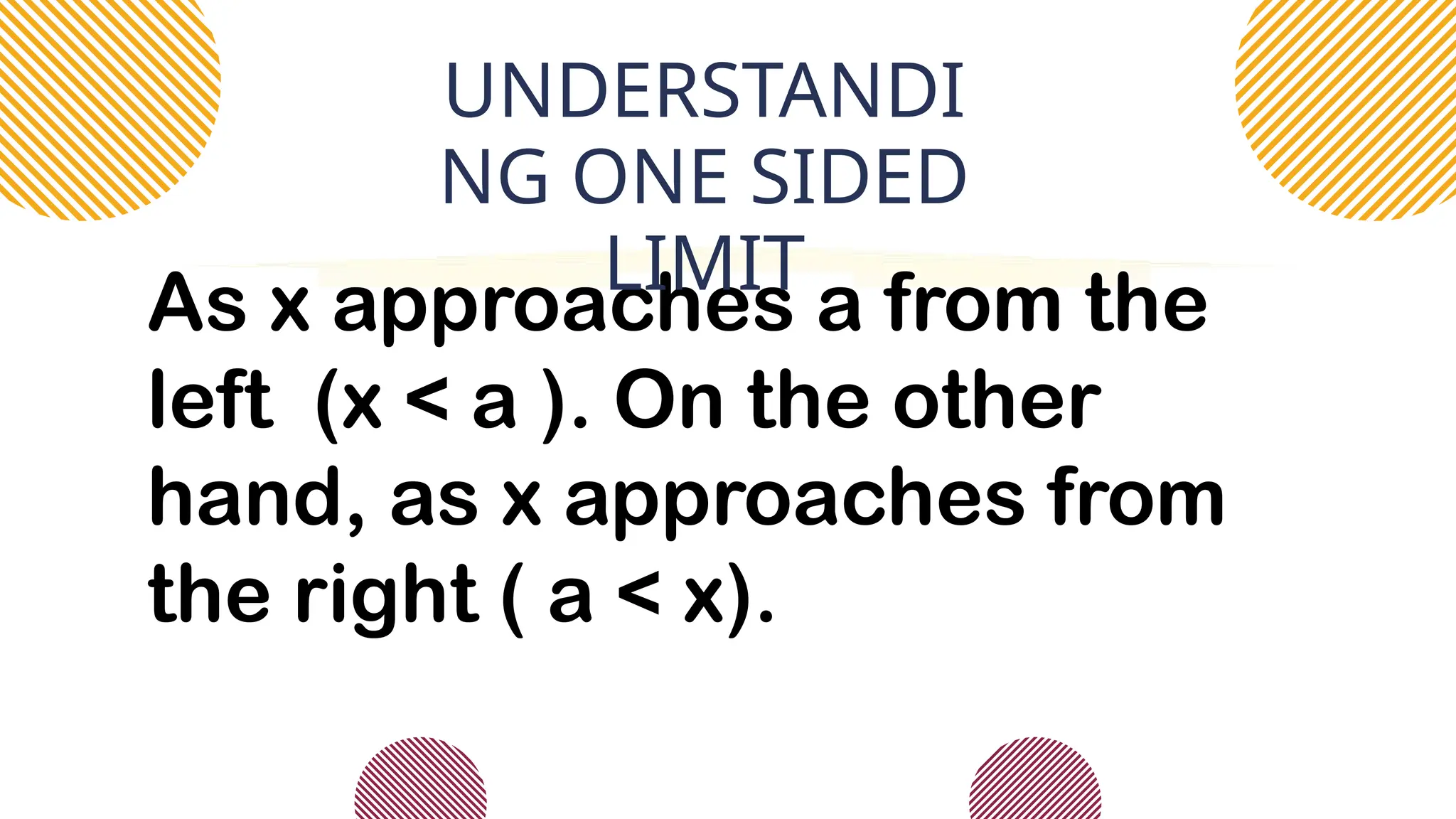 UNDERSTANDING ONE SIDED LIMIT.power_point | PPT