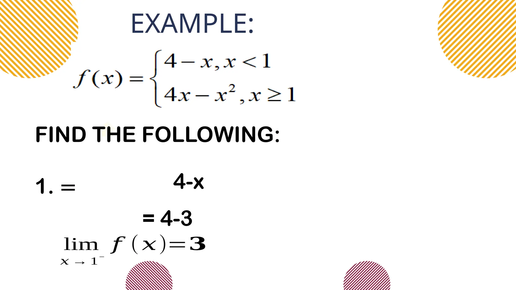 UNDERSTANDING ONE SIDED LIMIT.power_point | PPT