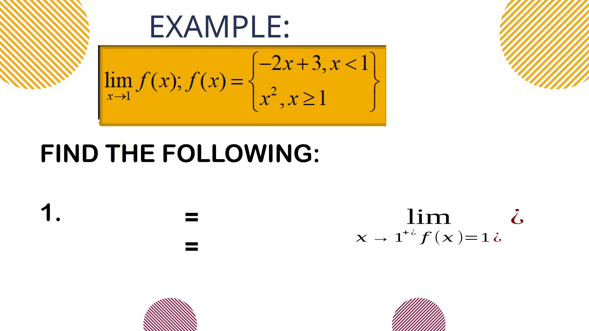 UNDERSTANDING ONE SIDED LIMIT.power_point | PPT