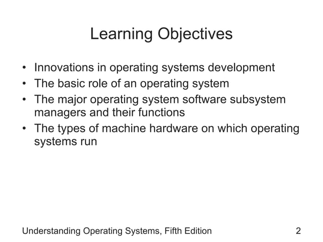 Understanding operating systems 5th ed ch01 | PPT | Operating Systems | Computer Software and ...