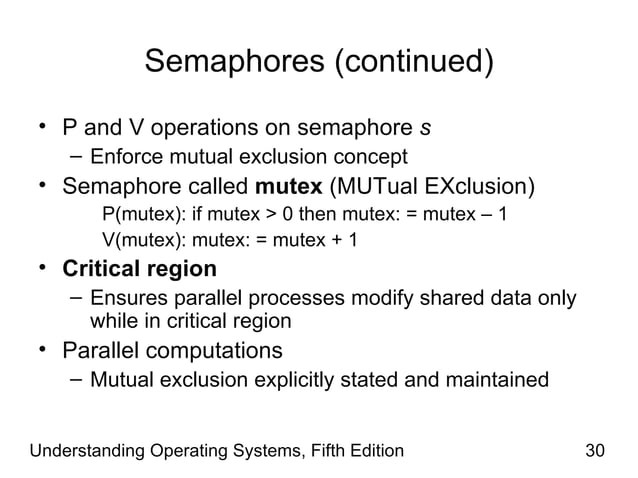 Understanding operating systems 5th ed ch06 | PPT