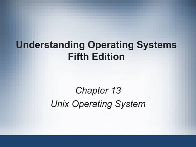 Understanding operating systems 5th ed ch13 | PPT