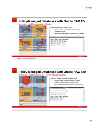 Understanding Oracle RAC 12c Internals OOW13 [CON8806] | PDF