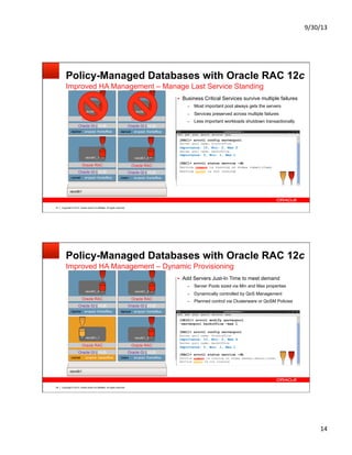Understanding Oracle RAC 12c Internals OOW13 [CON8806] | PDF