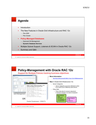 Understanding Oracle RAC 12c Internals OOW13 [CON8806] | PDF