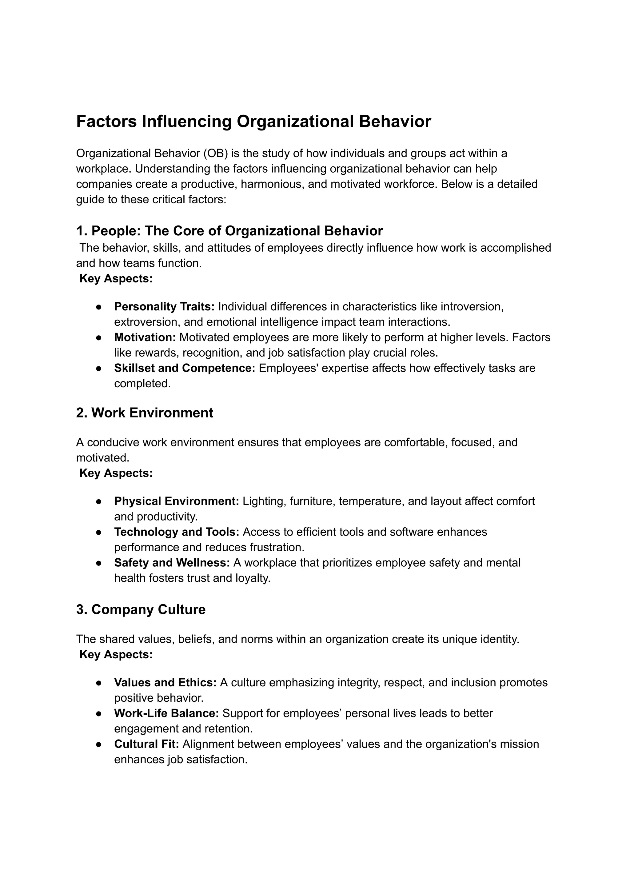 Understanding Organizational Behavior: Key to a Thriving Workplace | PDF