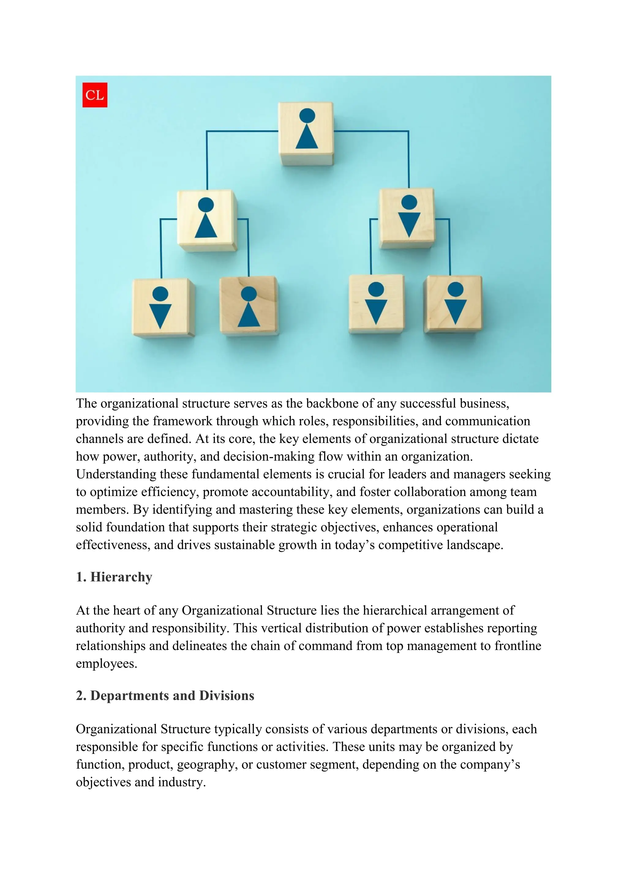 Understanding Organizational Structure: Key Elements and Best Practices ...