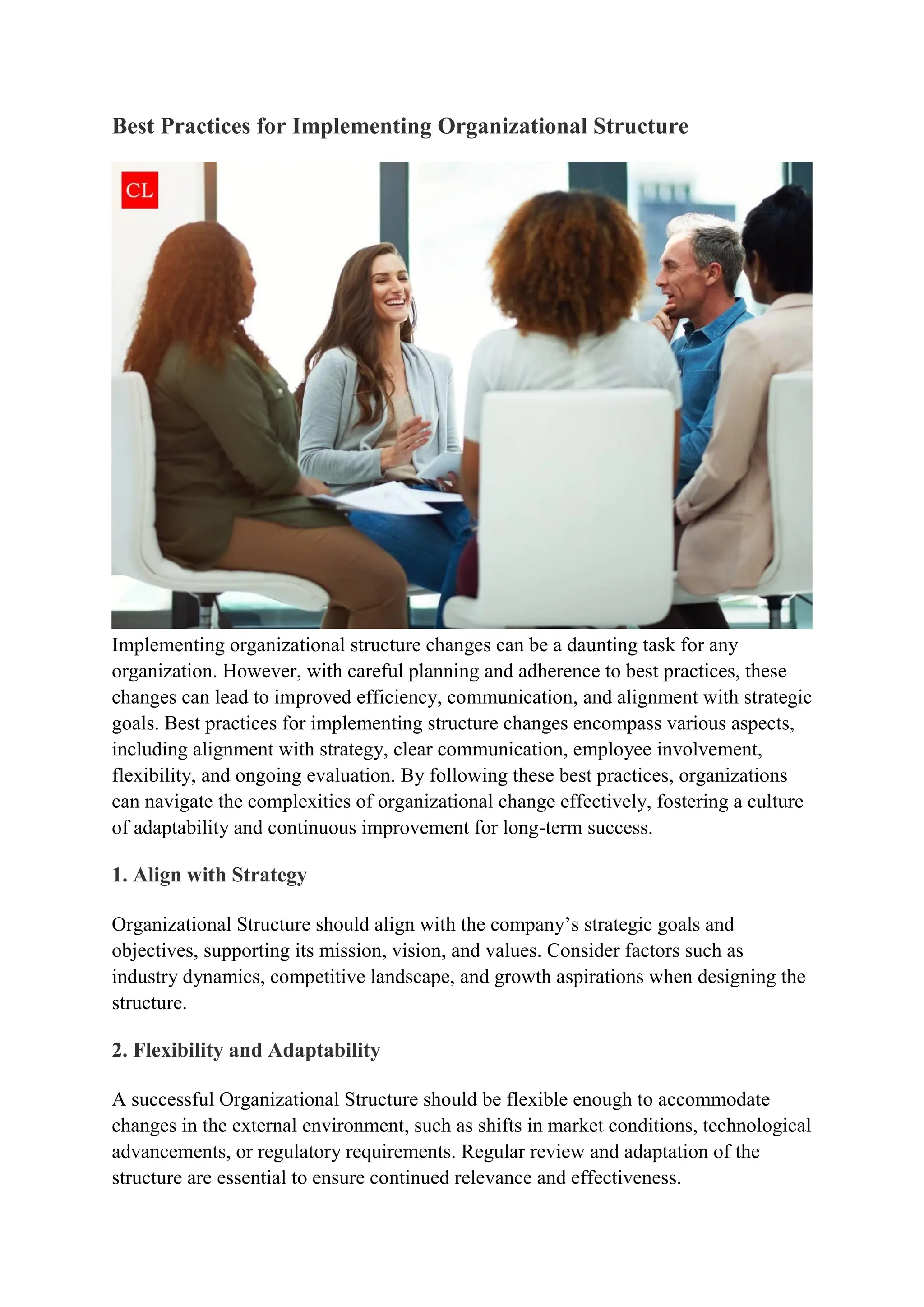 Understanding Organizational Structure: Key Elements and Best Practices | PDF