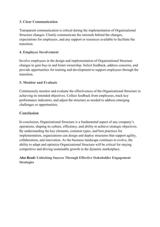 Understanding Organizational Structure: Key Elements and Best Practices | PDF