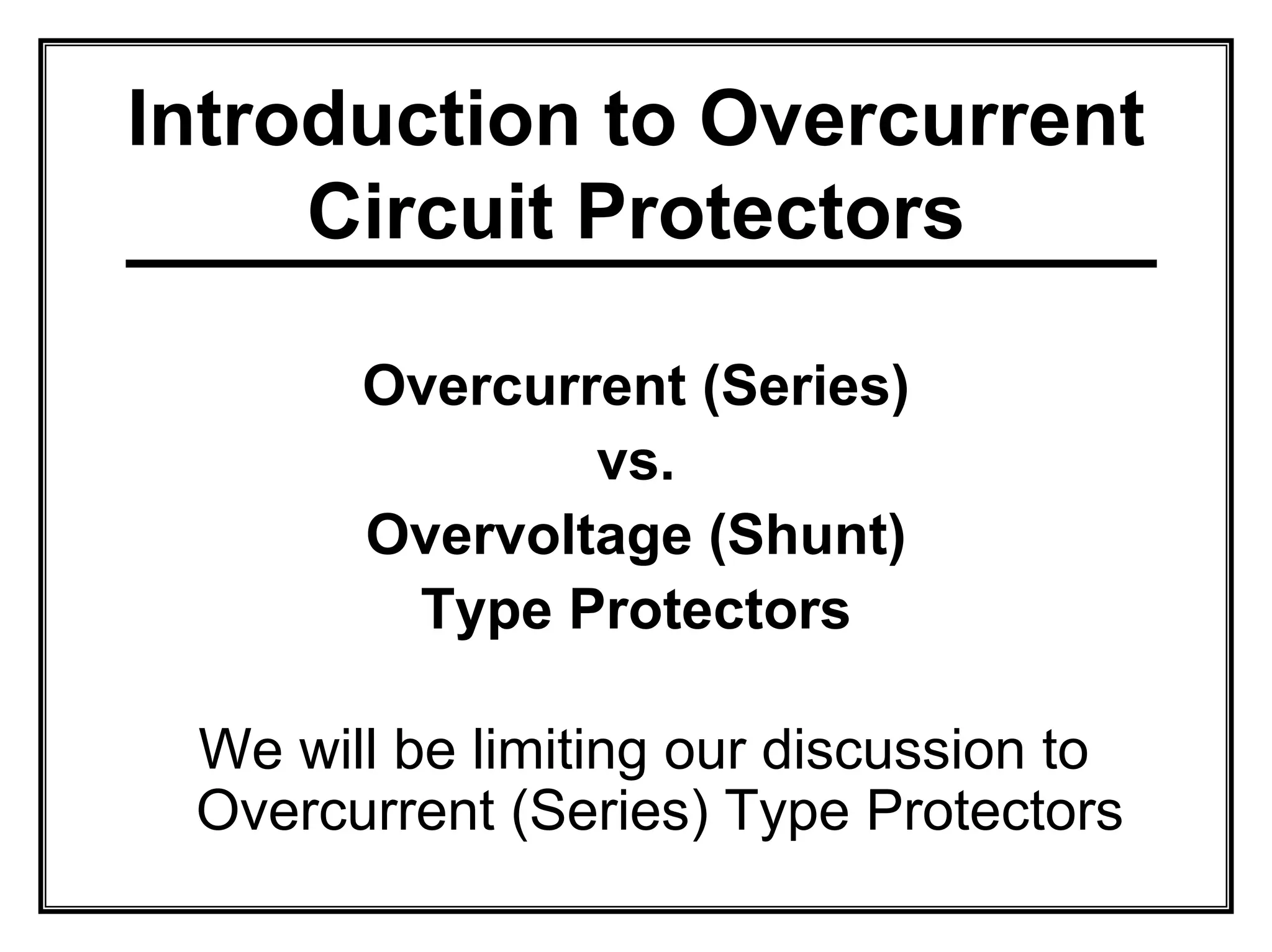 Understanding overcurrent protection | PDF